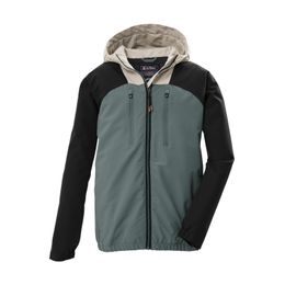 Funktionsjacke Killtec "KOS 148 BYS JCKT", Jungen, Gr. 152, grasgr&uuml;n, Obermaterial: 100% Polyester;Futter: 100% Polyester, Jacken Funktionsjacke, Wind- und wasserdichte Kinderjacke mit Colorblock-Design