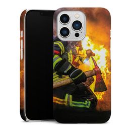 DeinDesign iPhone 13 Pro Handy Premium Case Smartphone Handyh&uuml;lle Schutzh&uuml;lle matt Life Saver Fire Fighters Fire Premium Case