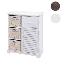 Mendler Kommode HWC-H21, Schrank Schubladenkommode, Massiv-Holz Korb-Schublade 80x60x30cm ~ Variantenangebot 72677