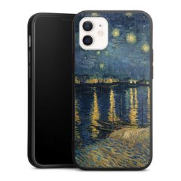 DeinDesign iPhone 12 mini Handy Premium Silikon H&uuml;lle Handyh&uuml;lle schwarz Case Kunst Painting Silikon Premium Case