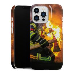 DeinDesign iPhone 13 Pro Handy Premium Case Smartphone Handyh&uuml;lle Schutzh&uuml;lle gl&auml;nzend Life Saver Fire Fighters Fire Premium Case