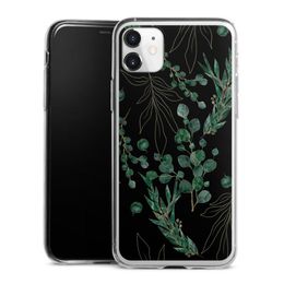 DeinDesign iPhone 11 Handy Slim Case Silikon Handyh&uuml;lle transparent H&uuml;lle extra d&uuml;nn Leaves Eukalyptus Nature Silikon Slim Case