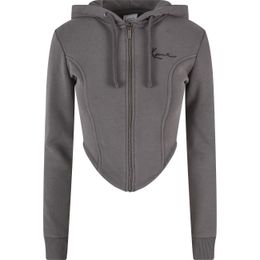 Sweatjacke Karl Kani "Karl Kani Damen", Damen, Gr. S, grau, 80% Baumwolle, 20% Polyester, Sweatjacken Sweatjacke
