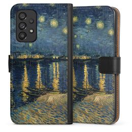 DeinDesign Galaxy A53 5G Handy Klapph&uuml;lle Handyh&uuml;lle aus Kunst Leder schwarz Flip Case Kunst Painting Sideflip mit langer Lasche