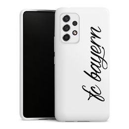 DeinDesign Galaxy A53 5G Handy Silikon H&uuml;lle Case wei&szlig; Handyh&uuml;lle Fc Bayern M&uuml;nchen Fcb Official Licensed Product Silikon Case