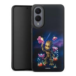 DeinDesign Galaxy S25 Edge Handy Premium Silikon H&uuml;lle Handyh&uuml;lle schwarz Case Baby Groot Marvel Guardians Of The Galaxy Silikon Premium Case