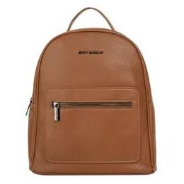 Cityrucksack Betty Barclay, Damen, Gr. B/H/T: 24cm x 28cm x 12cm, onesize, braun (cognac), Kunstfaser, Rucks&auml;cke Cityrucksack