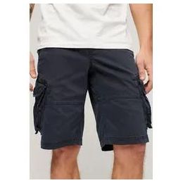 Cargobermudas Superdry "CORE CARGO SHORT", Herren, Gr. 28, N-Gr, blau (eclipse navy), Web, Obermaterial: 100% Baumwolle, unifarben, straight fit knielang, Hosen