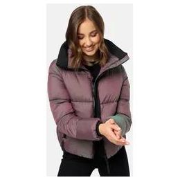 Steppjacke Navahoo "Sternschn&uuml;ppchen", Damen, Gr. S (36), lila (aubergine), Obermaterial: 55% Nylon, 45% Polyester. Futter: 100% Polyester. Wattierung: 100% Polyester. &Auml;rmelfutter: 100% Polyester, weit h&uuml;ftlang, hoch geschlossener Ausschnitt, &Auml;rmel ohne &Auml;rmelschlitz Rippstrickb&uuml;ndchen, Jacken Steppjacke, Gesteppte Damen Winterjacke in Chrom-Optik
