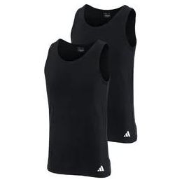Unterhemd Adidas ORIGINALS "Unterhemd Tank Top Active Flex Cotton 2PK 2er Pack", Herren, Gr. S, N-Gr, schwarz, Obermaterial: 95% Baumwolle CO. 5% Elasthan EL., Unterhemden Unterhemd