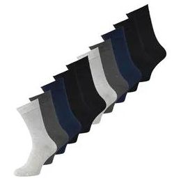 Jack & Jones Kurzsocken JACK & JONES "Socken JACBASIC BAMBOO SOCK 5P 10er Pack", Herren, Gr. 40-46, bunt (grau, blau, schwarz), Obermaterial: 54% Viskose CV. 26% Polyester PES. 18% Baumwolle CO. 2% Elasthan EL., Socken