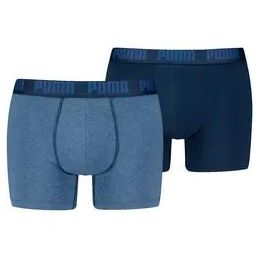 Boxershorts Puma "Boxershort 2er Pack", Damen, Gr. XL, blau (blau denim), Obermaterial: 95% Baumwolle CO. 5% Elasthan EL., Unterhosen