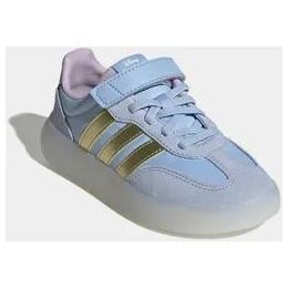 Sneaker Adidas SPORTSWEAR "Adidas DISNEY DIE EISK&Ouml;NIGIN BARREDA DECODE KIDS", Damen, Gr. 34, glow blau, gold metallic, ice lavender, Leder, Textil, Schuhe Sneaker, Frozen, f&uuml;r Kinder & Jugendliche