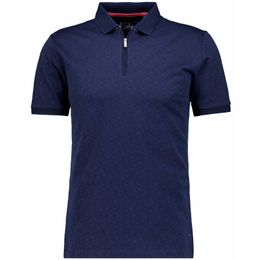 Poloshirt Ragman, Herren, Gr. L, marineblau, Piqu&eacute;, Baumwolle, regular fit, ohne Ausschnitt, Shirts Poloshirt