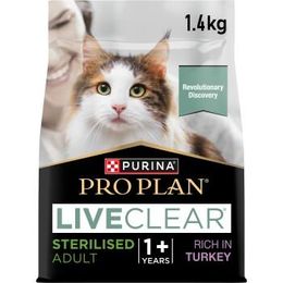 Purina PRO PLAN Liveclear Sterilised Adult Truthahn 1,4 kg