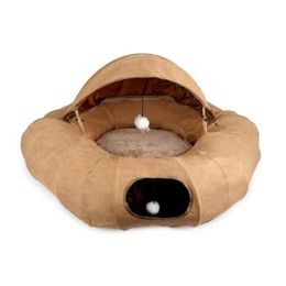 All for paws 3-in-1 Donut Katzentunnel braun/ caramell