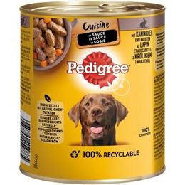 Pedigree Nassfutter Hund Adult, Cuisine, in Sauce 12x800 g Kaninchen