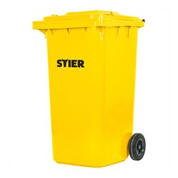 STIER 2-Rad-M&uuml;llgro&szlig;beh&auml;lter 240 l gelb BxTxH 576x720x1067 mm (904683)