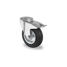 CASCOO R&uuml;ckenlochlenkrolle mit Totalfeststeller &oslash; 100 mm Serie SWS4 Rollenlager (BBH35W0100SWS4R0N)