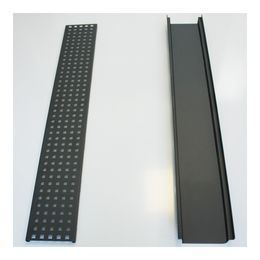 Kantfuchs24 Entw&auml;sserungsrinne Pro Style, Wasserrinne (geschlossen) + Trittblech, MAGNELIS Stahl RAL-7016, 1000 x 150 x 50mm (K00100652)