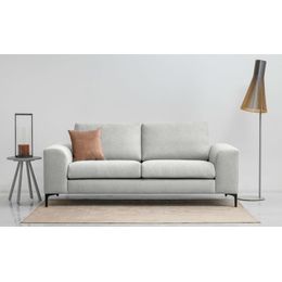2,5-Sitzer OTTO HOME, B:214cm H:84cm T:95cmcream, 100% PES, Sofas, "Henry, Kompaktsofa, Breite 214 cm", mit Metallbeinen, Wellenunterfederung,