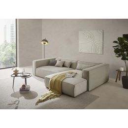 LeGer Home by Lena Gercke "PIARA XXL, Big-Sofa, Cord, Leinenoptik o. Strukturstoff, L-Form" wahlweise Ottomane rechts/links, Kedernaht, extra tiefe Sitzfl&auml;che