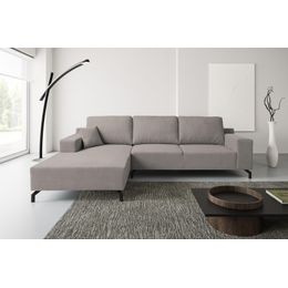 Ecksofa WERK2, B:294cm H:90cm T:191cmbeige, 92% Polyester, 8% Nylon, Wohnzimmer, Sofas, "Fortuna modern und elegant, bequem, Breite 294cm, bodenfrei,