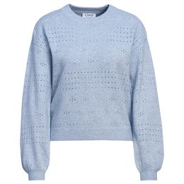 Gina Damen Strickpullover mit Lochmuster