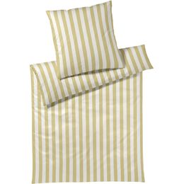 Bettw&auml;sche Elegante "Join", gelb, B/L: 155cm x 220cm, 1 Stk., 1 Stk., Mako-Jersey, B/L: 80cm x 80cm, 2 Stk., Mako-Jersey, Obermaterial: 100% Baumwolle, Bettw&auml;sche, Bettw&auml;sche, angenehmes Hautgef&uuml;hl