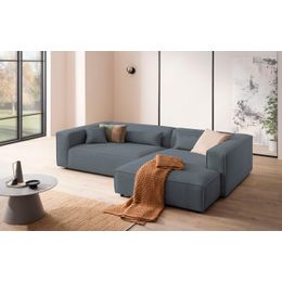 LeGer Home by Lena Gercke "PIARA XXL, Big-Sofa, Cord, Leinenoptik o. Strukturstoff, L-Form" wahlweise Ottomane rechts/links, Kedernaht, extra tiefe Sitzfl&auml;che