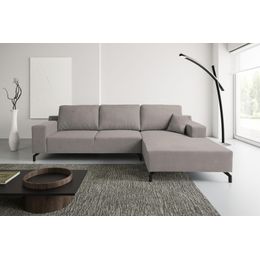 Ecksofa WERK2, B:294cm H:90cm T:191cmbeige, 92% Polyester, 8% Nylon, Wohnzimmer, Sofas, "Fortuna modern und elegant, bequem, Breite 294cm, bodenfrei,