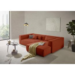 LeGer Home by Lena Gercke "PIARA XXL, Big-Sofa, Cord, Leinenoptik o. Strukturstoff, L-Form" wahlweise Ottomane rechts/links, Kedernaht, extra tiefe Sitzfl&auml;che