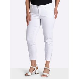 Ascari sheego Gro&szlig;e Gr&ouml;&szlig;en Stretch-Jeans mit Bauch-weg-Effekt, wei&szlig;, Gr&ouml;&szlig;e 23 - Damen