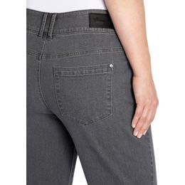 sheego Gro&szlig;e Gr&ouml;&szlig;en 7/8-Jeans mit Zipper am Saum, stone-grey-denim, Gr&ouml;&szlig;e 54 - Damen