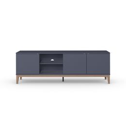 Lowboard OTTO HOME "Maryd", grau (grau, wotan eiche), B:160cm H:15cm T:41cm, MDF, Spanplatte, Sideboards, Lowboard, Kommode, Untergestell in Holzoptik, Breite 160 cm