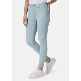5-Pocket-Jeans STOOKER WOMEN "Rio Fexxi Move Strass Skinny Fit Jeans", Damen, Gr. 42, L&auml;nge 30, blau (blau aqua), Denim/Jeans, 83% Baumwolle, 16% recycled Polyester, 1% Elasthan, skinny fit lang, Jeans 5-Pocket-Jeans, Skinny Fit Casual Clean Wash Denim Jeans Magic Shape Effekt f&uuml;r Damen