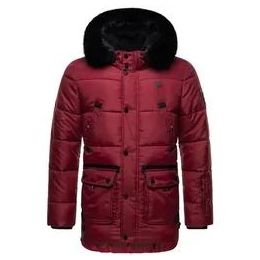 Steppjacke STONE HARBOUR "Mironoo", Herren, Gr. L (52), rot (dunkelrot), Oberstoff: 100% Polyester. Futter: 100% Polyester. Wattierung: 100% Polyester. &Auml;rmelfutter: 100% Polyester. Kunstpelz: 100% Polyester, gerade h&uuml;ftbedeckend, hoch geschlossener Ausschnitt, &Auml;rmel ohne &Auml;rmelschlitz Rippstrickb&uuml;ndchen, Jacken Steppjacke, stylische Outdoorjacke mit gro&szlig;er Kapuze