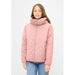 Steppjacke Derbe "Quiltby Short", Damen, Gr. 42, coral blush, Obermaterial: 100% Polyester; Futter: 100% Polyester, Basic, normal, B&uuml;ndchen, Jacken Steppjacke, Wasserabweisend, Kapuze, 2-Wege Reis&szlig;verschluss