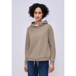 Street One Damen Sweatshirtlight terra mocha, Gr. 42, unifarben, Sweatware, 60% Baumwolle, 40% Polyester, Sweatshirts, in Unifarbe
