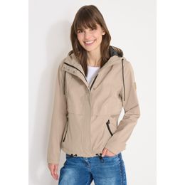 Windbreaker Cecil, Damen, Gr. XL (44), crispy camel, Stoff, Obermaterial: 100% Polyester; Futter: 100% Polyester, unifarben, comfort fit normal, ohne Ausschnitt, B&uuml;ndchen, Jacken Windbreaker, mit Kapuze
