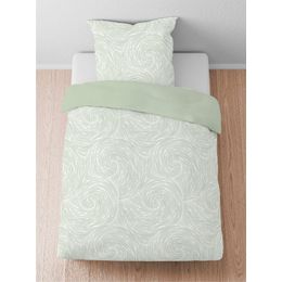 Bettw&auml;sche Biberna Gr. 2, gr&uuml;n (salbei), B/L: 155cm x 200cm, Lyocell, B/L: 80cm x 80cm, 2 Stk., Lyocell, 100% Lyocell TENCEL&trade;, Bettw&auml;sche, Bettw&auml;sche