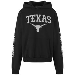 Kapuzenpullover "Upscale by Mister Tee Texas Longhorns 25 Oversize Hoody", Herren, Gr. L, schwarz, 100% Baumwolle, UPSCALE BY MISTER TEE, mehrfarbig, normal, ohne Ausschnitt, Pullover Kapuzenpullover