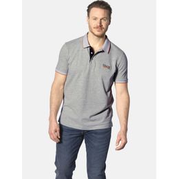 Poloshirt Jan Vanderstorm "Doppelpack Poloshirt HARALDFRED", Herren, Gr. 3XL, grau (silbergrau schwarz), Obermaterial: 100% Baumwolle CO., Shirts