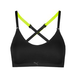Bustier Puma "Puma WOMEN 3D KNIT SPORT TRIANGLE TOP", Damen, Gr. L, N-Gr, schwarz, Single Jersey, Obermaterial: 89% Polyamid, 11% Elasthan, BHs Bustier, wendbare und verstellbare Tr&auml;ger f&uuml;r einen personalisierten Look