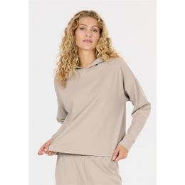 ENDURANCE ATHLECIA Kapuzensweatshirt ATHLECIA "Guyana", Damen, Gr. 34, taupe, 79% Polyester, 21% Elasthan, unifarben, normal, ohne Ausschnitt, Sweatshirts, mit atmungsaktivem Tragegef&uuml;hl