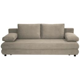 Xora Schlafsofa Taras, Taupe, Textil, 2-Sitzer, F&uuml;llung: Schaumstoff, 197x77x81 cm, Stoffauswahl, Wohnzimmer, Sofas & Couches, Schlafsofas, Schlafsofas mit Bettkasten