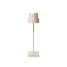 Sigor Akku-Tischleuchte Nuindie, Beige, Metall, rund,rund, warmwei&szlig;, 5.6x21x5.6 cm, Lampen & Leuchten, Innenbeleuchtung, Tischlampen, Akku-Tischleuchten