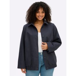 sheego Damen Blouson mit Schulterklappen, tiefblau, Gr&ouml;&szlig;e 46