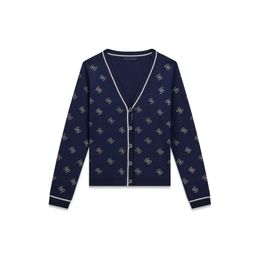 Guess Strickjacke Damen Gr&ouml;&szlig;e XXL navy / wei&szlig;