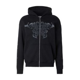 Hollister Sweatjacke Herren Gr&ouml;&szlig;e L hellgrau / schwarz